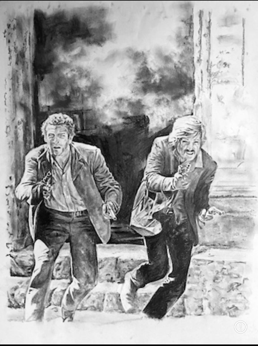 Original Drawing Of Butch Cassidy And The Sundance Kid – RichardHartArt.com