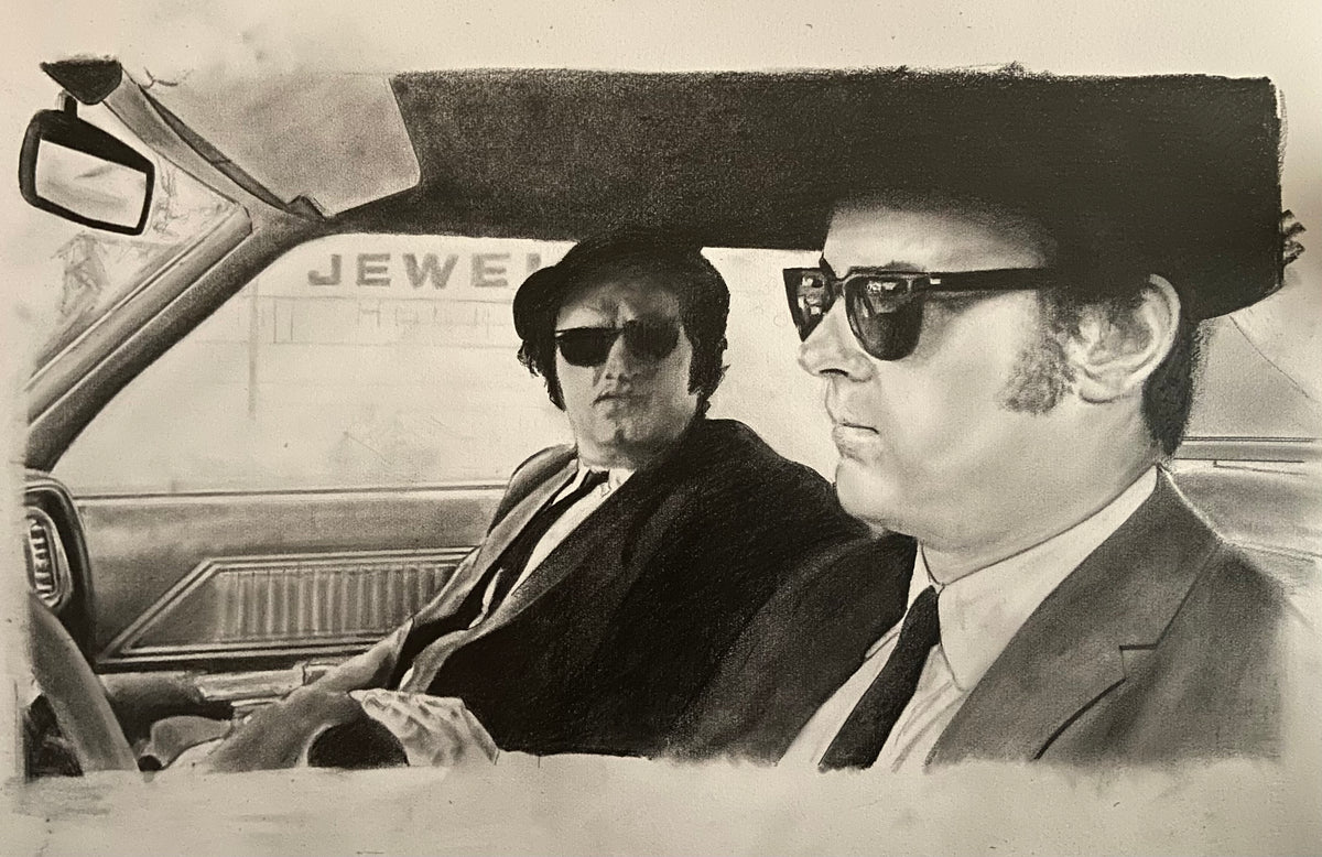 Original Drawing Of John Belushi and Dan Aykroyd as the Blues Brothers ...