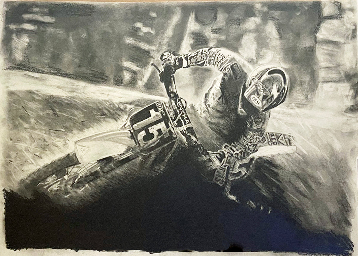 Original Drawing Jeremy McGrath Motocross Champion King Of Supercross ...