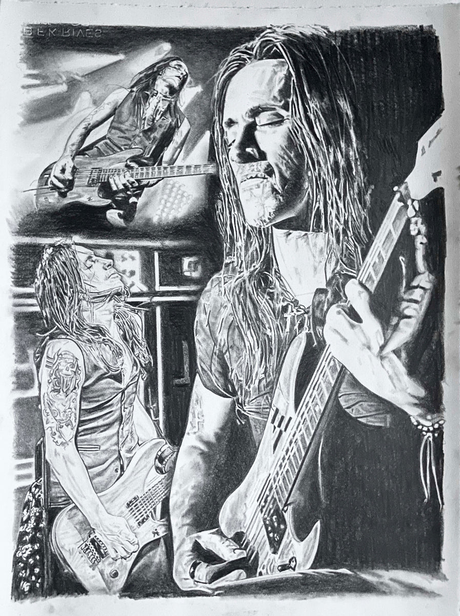 Original Drawing Of Nuno Bettencourt Of The Band Extreme ...